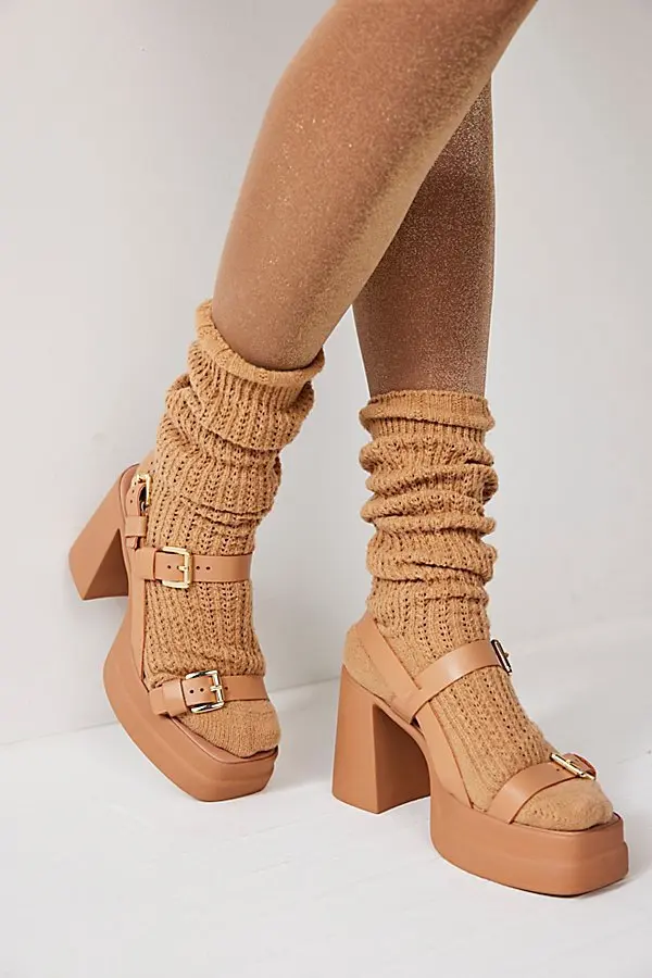 Free People Pamela Platform Heels - Vachetta