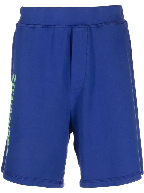 Dsquared2 Cotton Logo Print Shorts