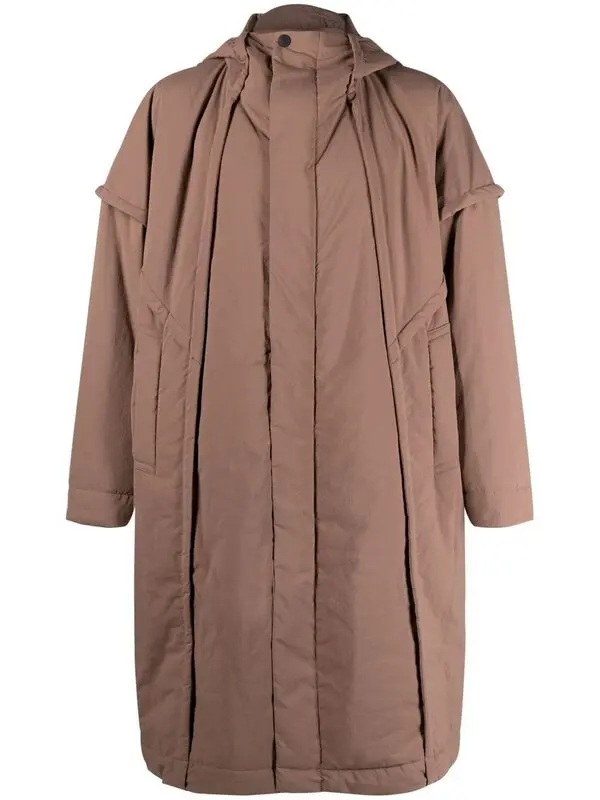 Issey Miyake Frame Hooded Padded Coat