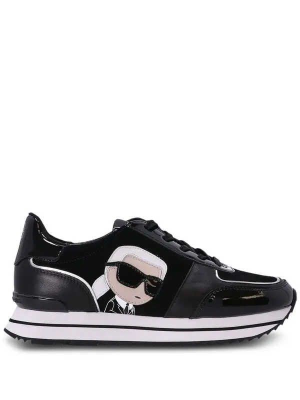Karl Lagerfeld Patch-detail Low-top Sneakers - Black