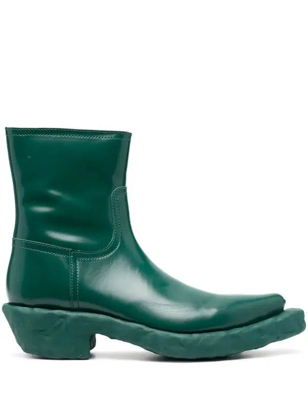 Camper 55mm Textured-sole Boots - Green