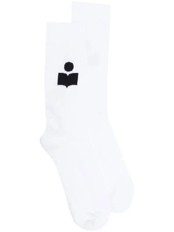 MARANT Siloki Logo Socks - White