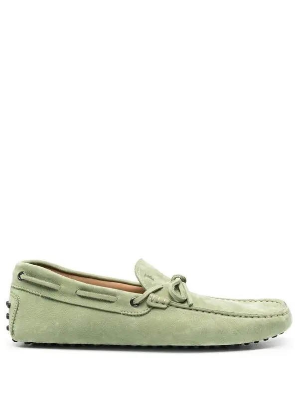 TOD'S Gommino Suede Loafers - Green