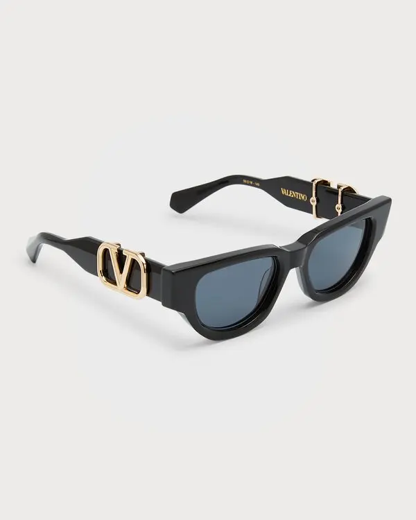 Valentino Garavani Due Cat-eye Sunglasses - Black Rose Gold