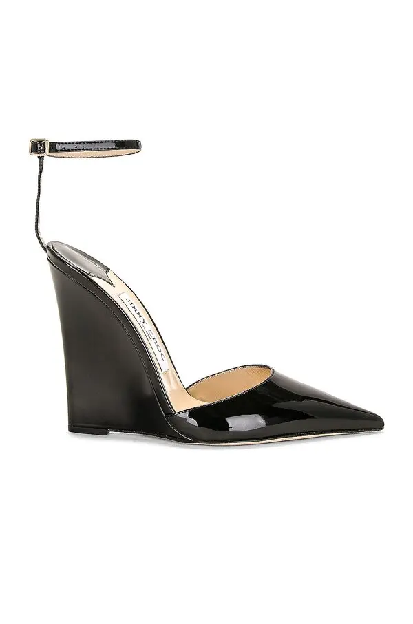 JIMMY CHOO Blake 100 Patent Leather Wedge