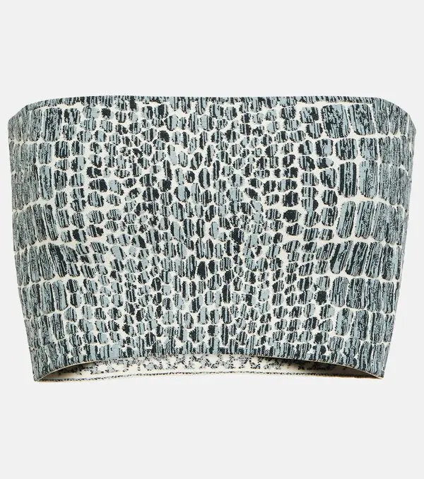 Alaïa Croc-effect Bandeau Top - Multicoloured