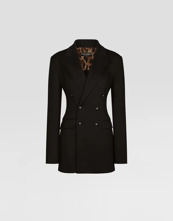 Dolce & Gabbana Double-breasted Milano Rib Jacket - Black