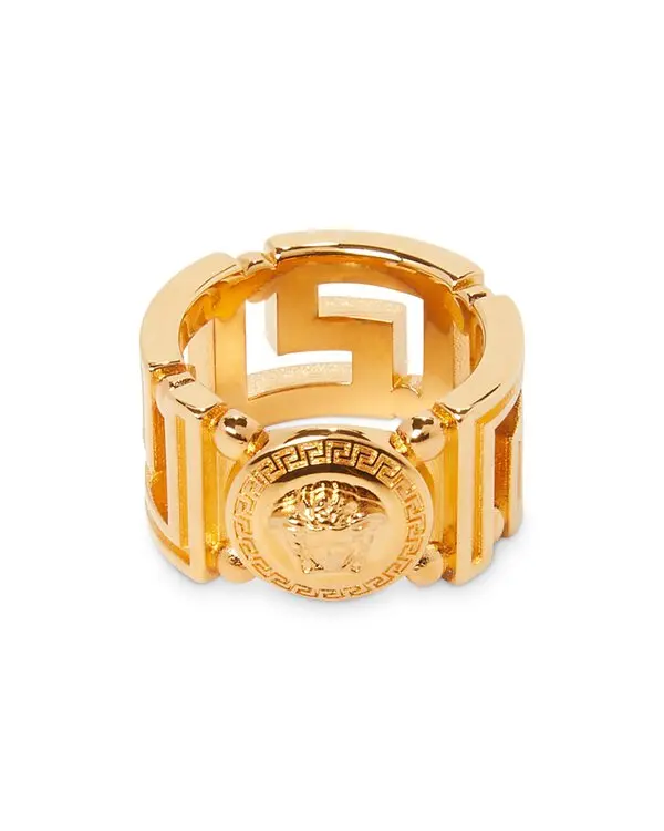 Versace Medusa Greek Key Ring
