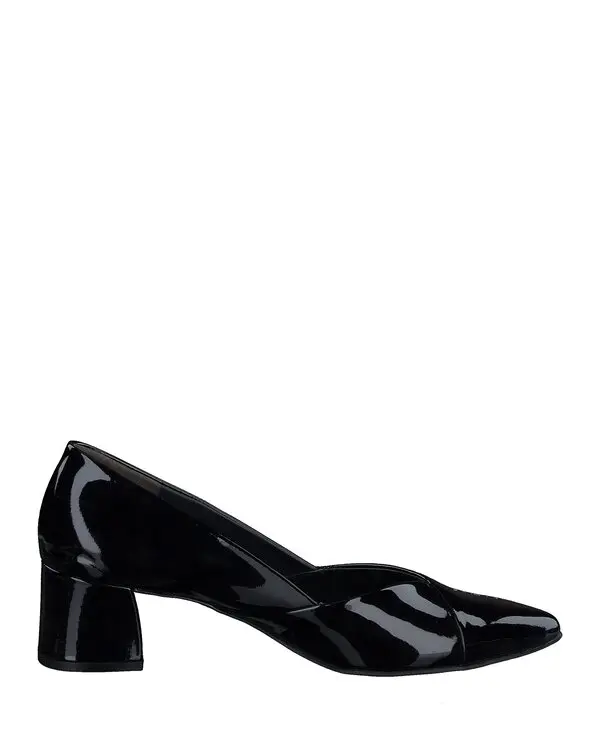 Paul Green Rendi Pointed Toe Slip On Pumps - Black Soft Patent