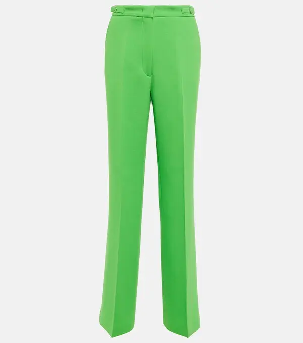 Gabriela Hearst Vesta High-rise Wide-leg Wool Pants - Green