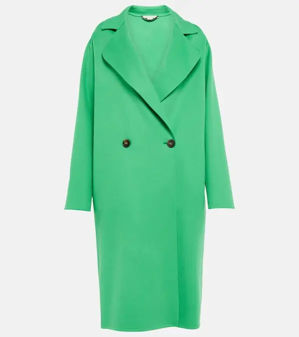 Stella McCartney Double-breasted Wool Coat - Black