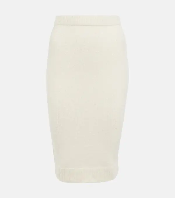 TOM FORD Knitted Cotton-blend Midi Skirt