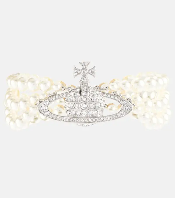 VIVIENNE WESTWOOD Embellished Choker - Silver