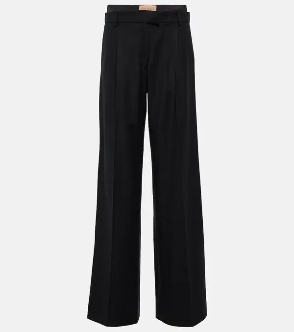 AYA MUSE Conso Low-rise Wide-leg Wool Pants
