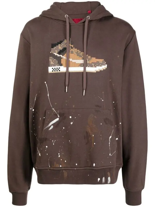 MOSTLY HEARD RARELY SEEN Sneaker Print Hoodie - Brown