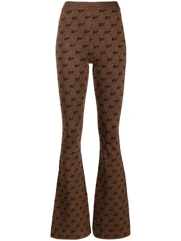 Baum Und Pferdgarten Logo Jacquard Flared Trousers