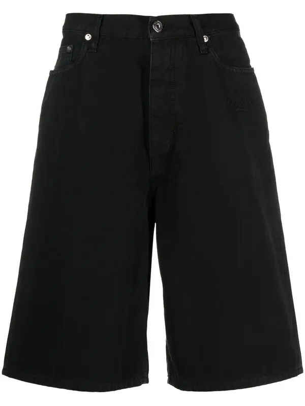 Off-White Logo-patch Denim Shorts