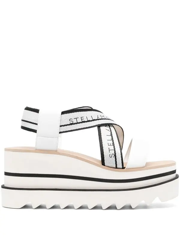 Stella McCartney Sneak-elyse 80mm Platform Sandals - White