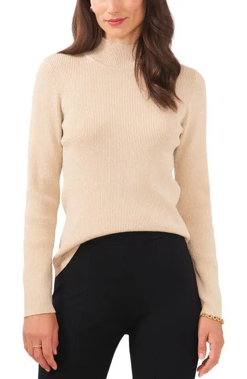 Chaus Metallic Turtleneck Sweater - Gold Lurex