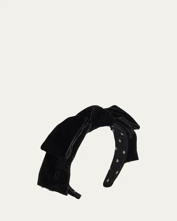 Lele Sadoughi Shirley Wide Ribbon Headband - Jet