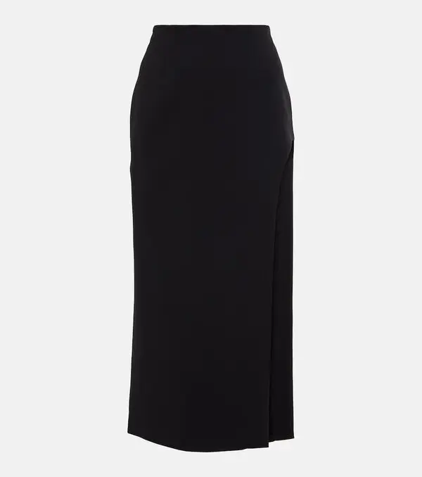 Giuseppe Di Morabito Satin Cady Midi Skirt - Black