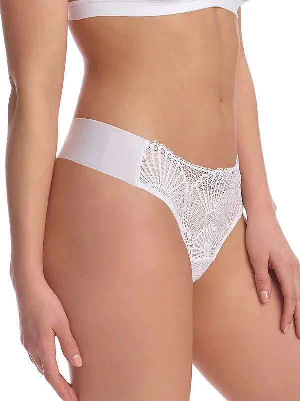 Buy Commando Butter & Lace Stretch Thong - White At 30% Off | Editorialist