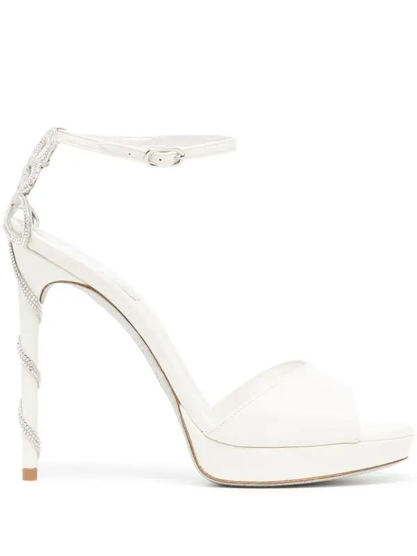 Rene Caovilla 120mm Crystal-embellished Snake Sandals