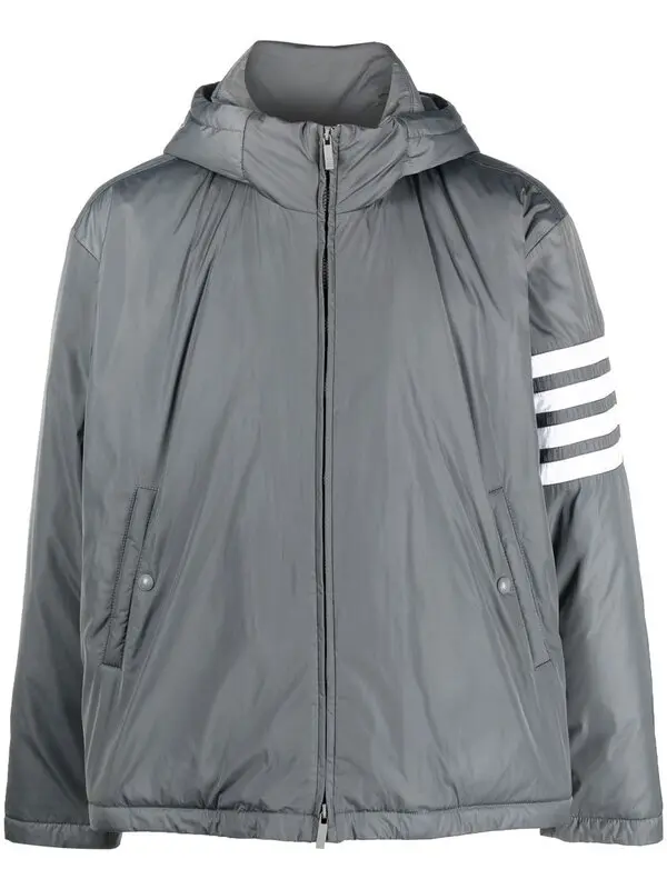 Thom Browne 4-bar Stripe Padded Jacket - Grey