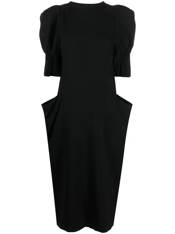 Bite Studios Short-sleeve Wool Midi Dress