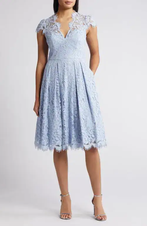 lace up front dress Gloom Lace Up Front Corset Detail Pinstripe Midi Dress