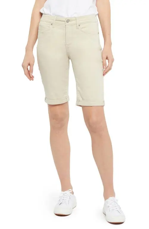 NYDJ Briella Roll Cuff Bermuda Denim Shorts - Feather
