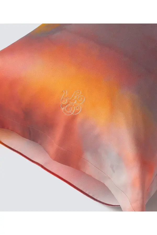 FOO TOKYO Watercolor Silk Pillowcase Evening Glow