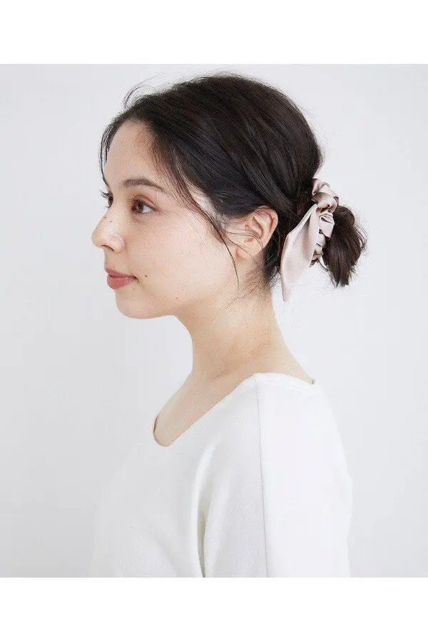 FOO TOKYO Silk Ribbon 2-way Scrunchie - Pink