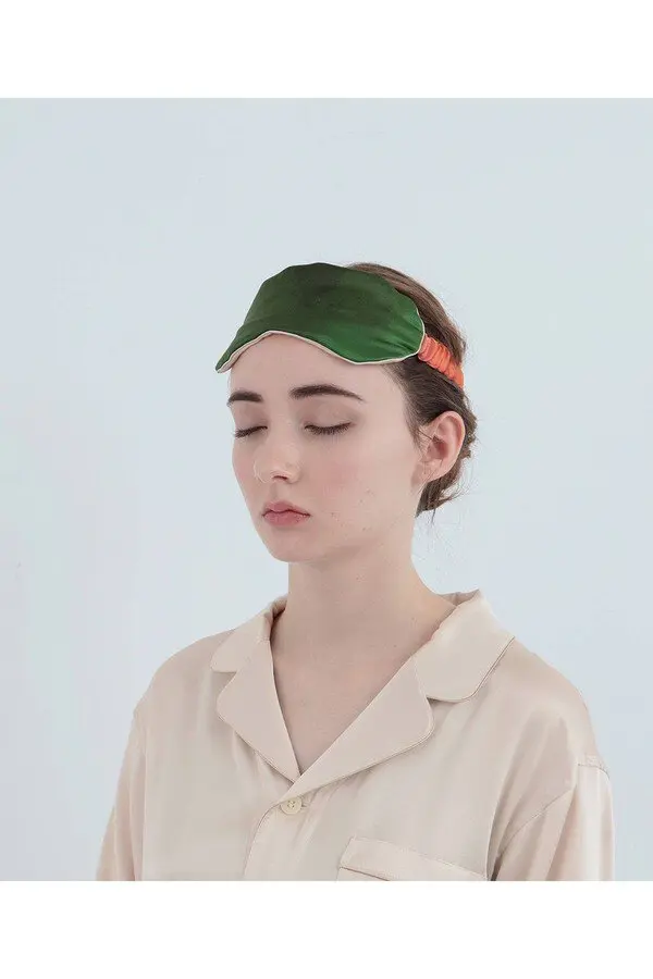 FOO TOKYO Watercolor Silk Eye Mask Misty Lake