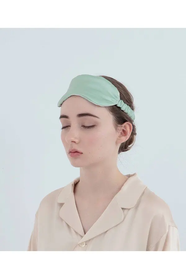 FOO TOKYO Silk Eye Mask Mint - Green