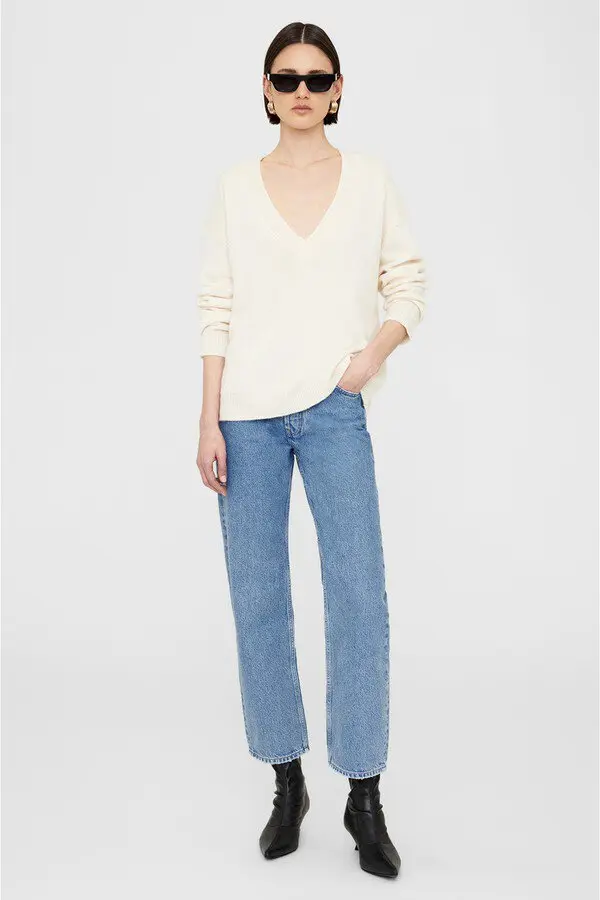 ANINE BING Lee Cashmere Sweater - Red