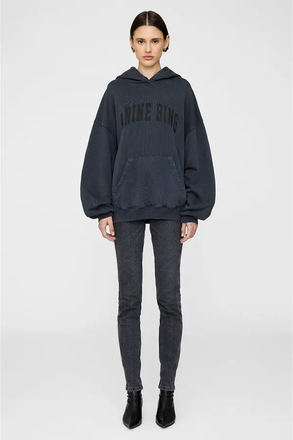 ANINE BING Harvey Fleece Sweatshirt - Black