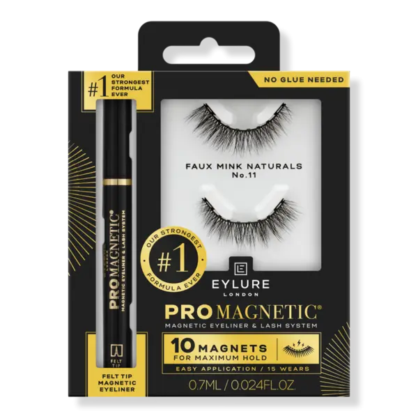 EYLURE Promagnetic Eyeliner & 10 Magnets Faux Mink Natural No. 11 Eyelashes