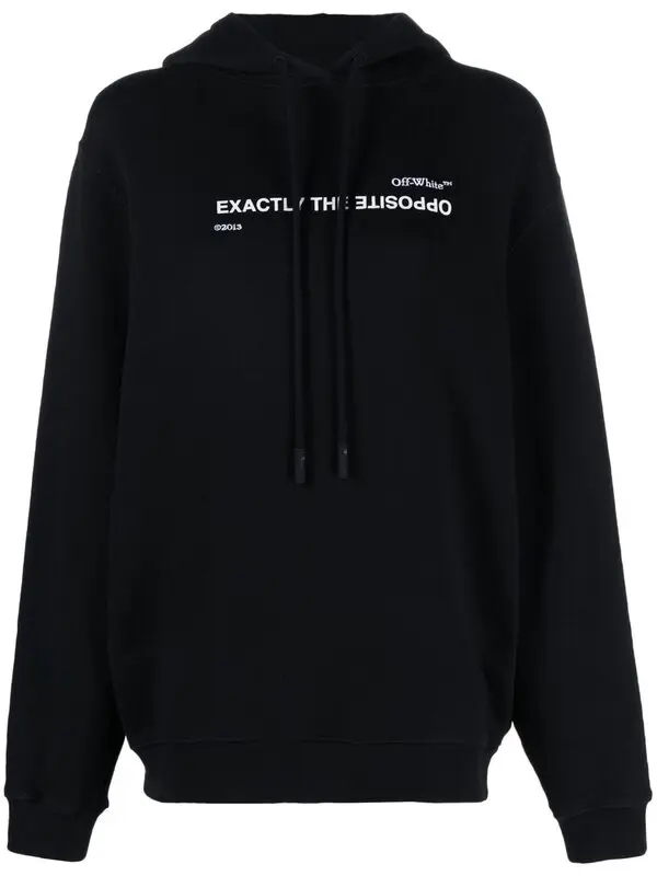 Off-White Slogan-print Drawstring Hoodie