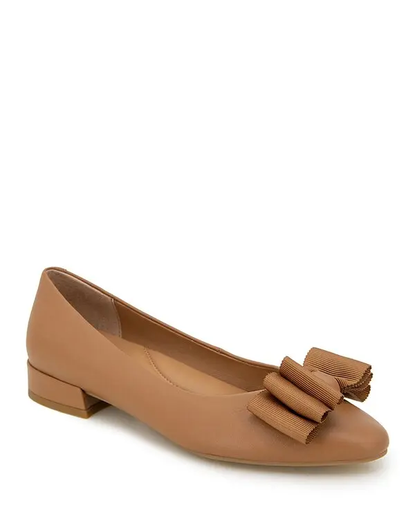 KENNETH COLE Atlas Embellished Flats - Camel Leather