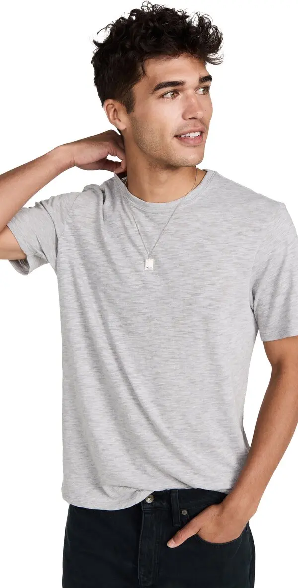 ATM Anthony Thomas Melillo Slub Short Sleeve Crew Neck