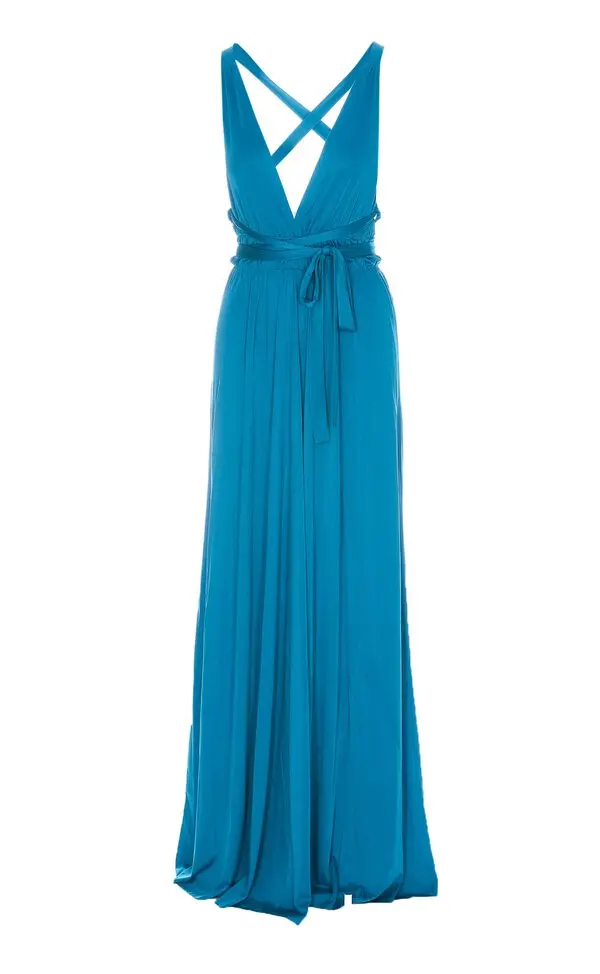 PAROSH Tecla Dress - Blue | Editorialist