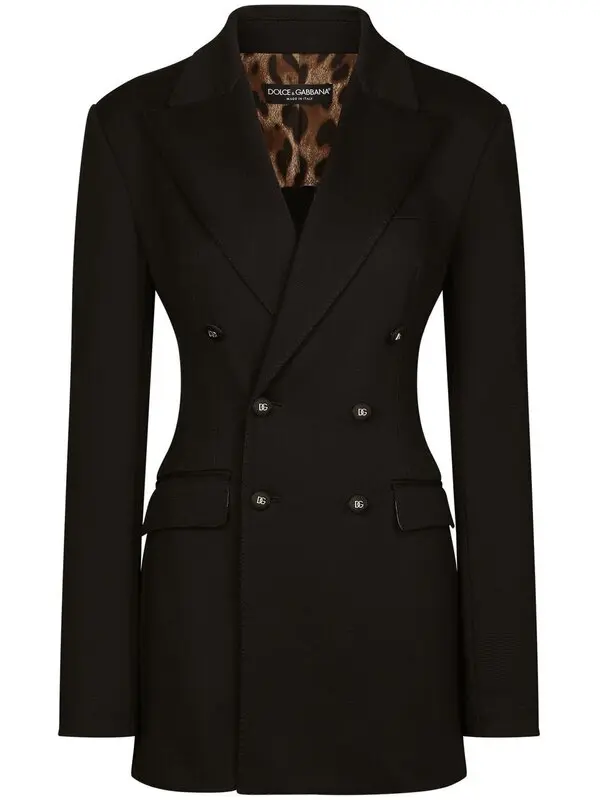Dolce & Gabbana Milano-rib Double-breasted Blazer - Brown