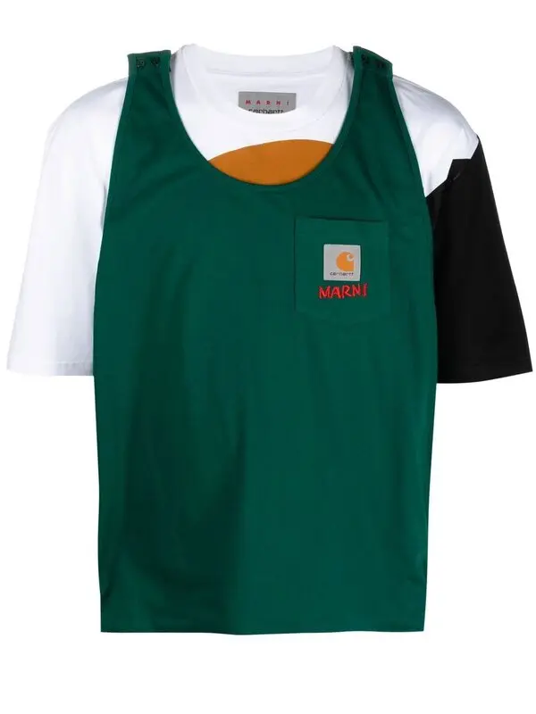 Marni X Carhartt Wip Colour-block T-shirt