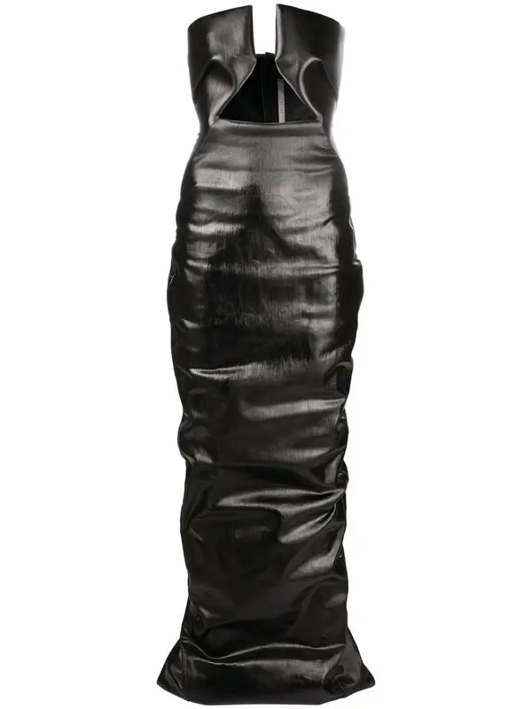 Rick Owens Prong Strapless Cut-out Gown