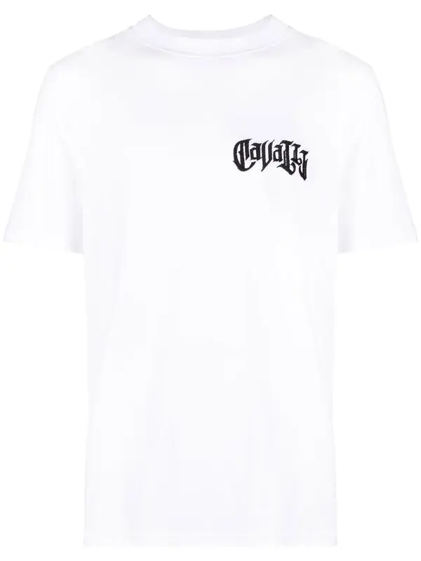 Roberto Cavalli Graphic-print Embellished T-shirt