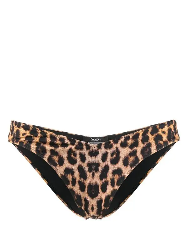 NOIRE SWIMWEAR Leopard-print Bikini Bottom