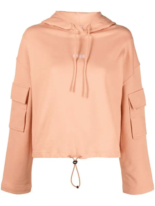 MSGM Logo-print Cotton Hoodie