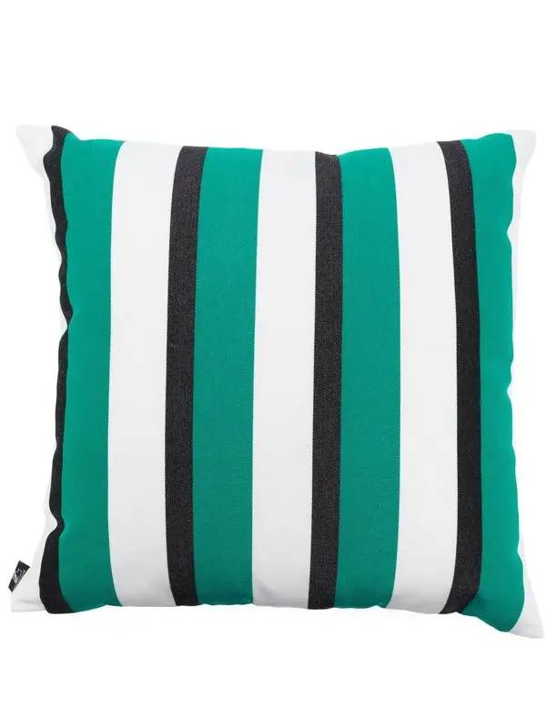 FORNASETTI Striped Square Cushion - Green