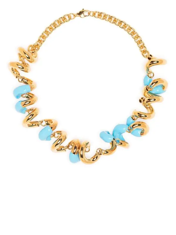 Sunnei Fusilio Spiral-chain Necklace - Gold